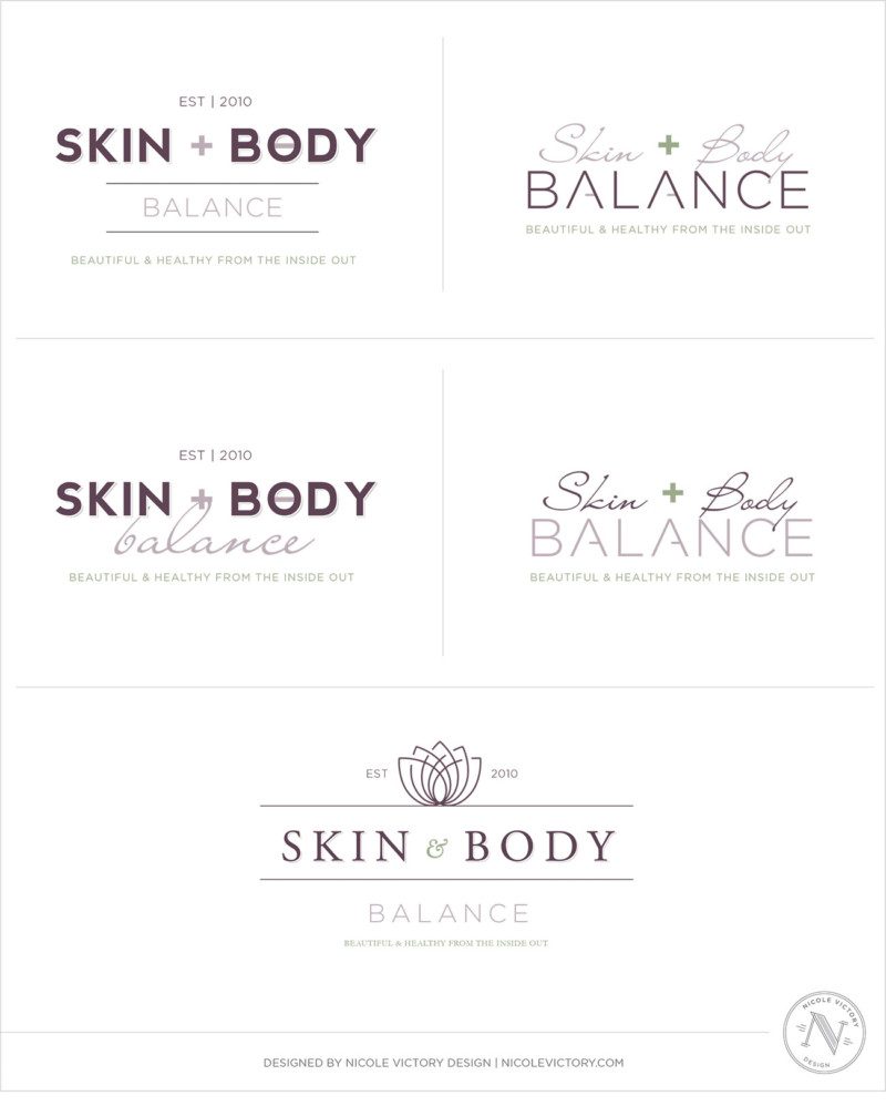 Skin and Body Balance | Logo, Brand, Web Design | Nicole Victory Design